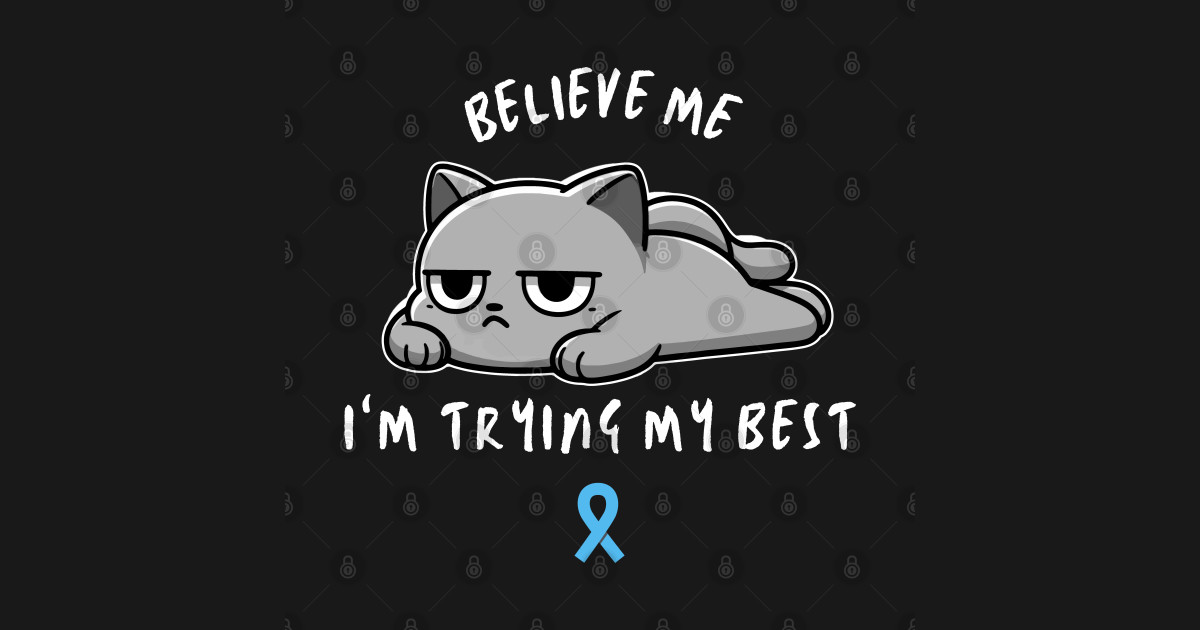 POTs Syndrome Warrior Cat With Awareness Ribbon - Pots Syndrome - T ...
