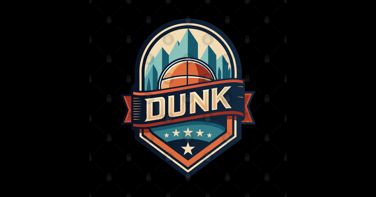 Basketball Dunk Logo Style - Basketball Dunk Logo Style - Sticker ...