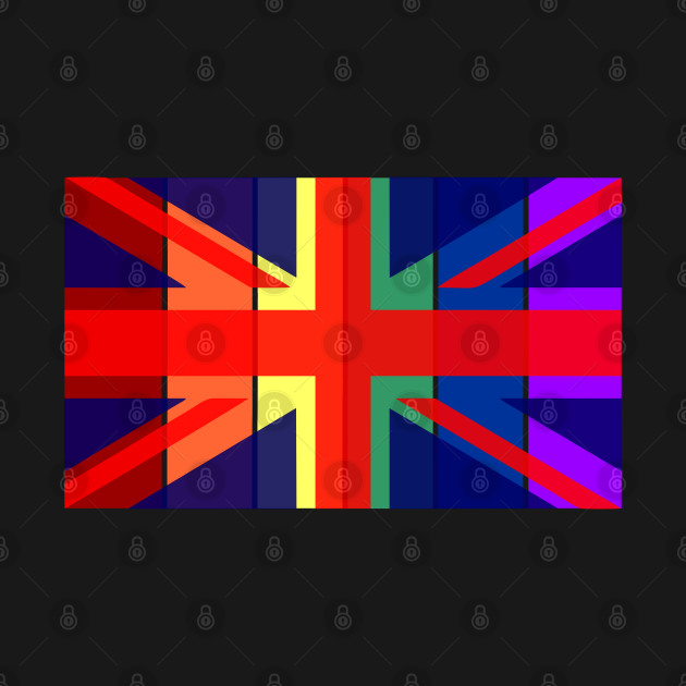 British Union Jack Rainbow Gay Pride Flag - Union Jack Flag - T-Shirt ...