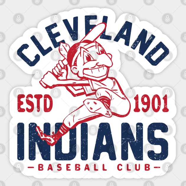 Retro Cleveland Indians by Buck Tee - Cleveland Indians - Sticker ...