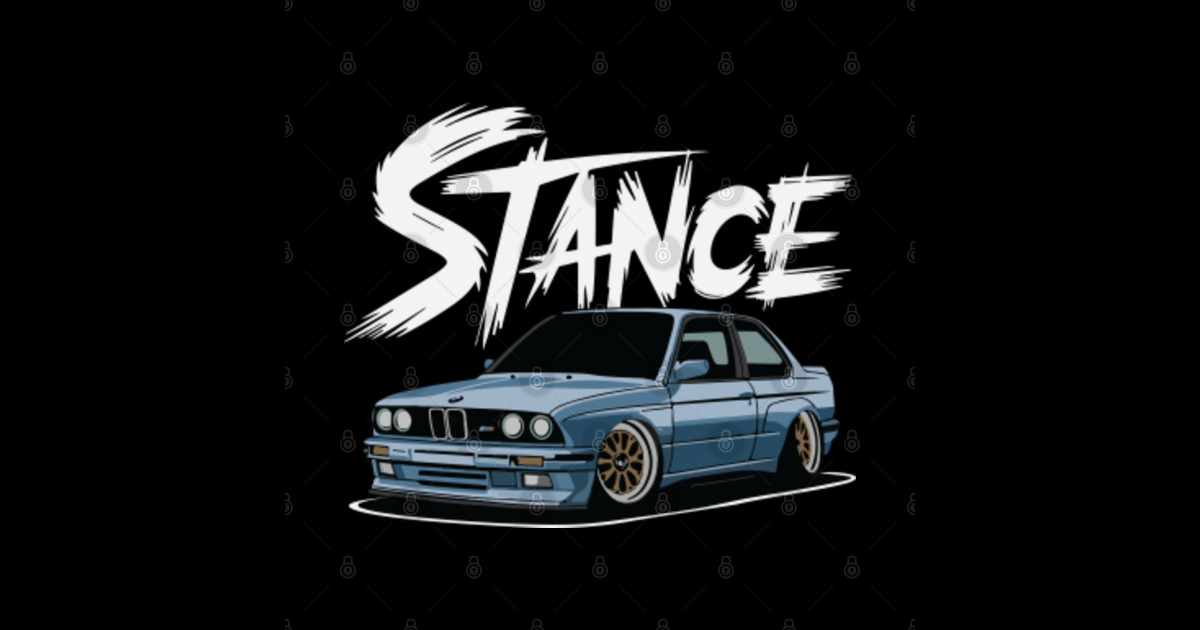 Bmw E30 M3 Drift Stance Car Funny Gift - Bmw E30 - Posters and Art ...