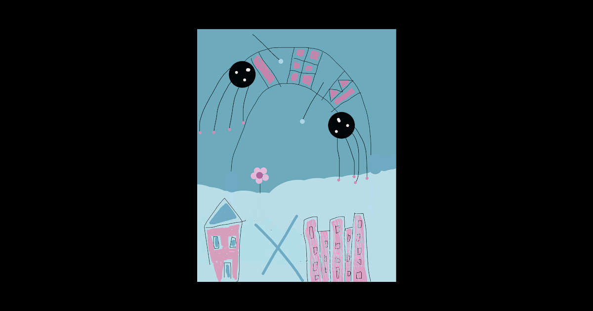 Kids Flying Above Stick Figure - Stick Figure - Sticker | TeePublic