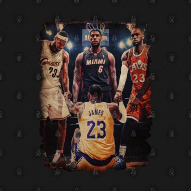 Lebron James Old Photos Vintage - Basketball Player - T-Shirt