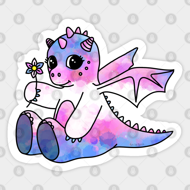 Little, Trans Dragon - Transgender - Sticker | TeePublic