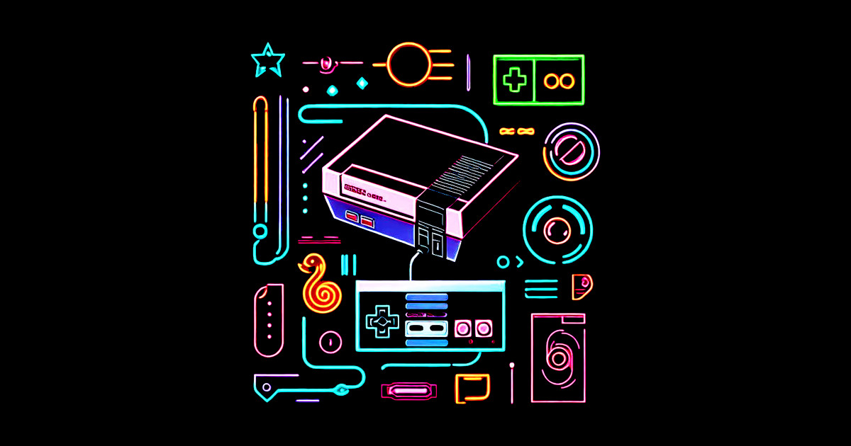 Neon NES - Gaming - Posters and Art Prints | TeePublic