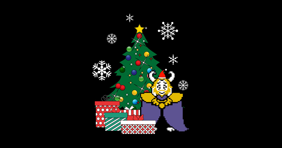 King Asgore Around The Christmas Tree Undertale Undertale Sticker