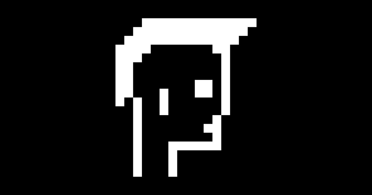 Pixel Art / Short Mohawk - White on Black / ToolCtypto NFT - Pixelart ...