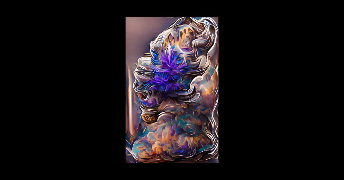 Blue Thick Iridescent Nug Smoke Weed Cannabis - Nugs - Sticker | TeePublic