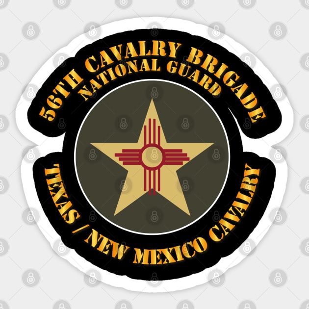 56th Cavalry Brigade - Texas - New Mexico Cavalry - Arrow - Sticker ...