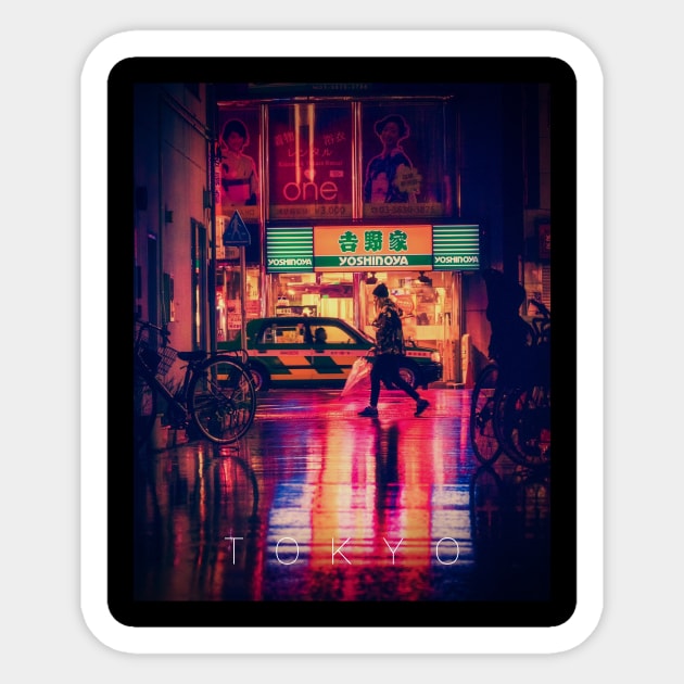 Shibuya at night - Tokyo - Sticker | TeePublic