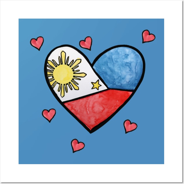 Filipino Love Heart Flag - Filipino - Posters and Art Prints | TeePublic