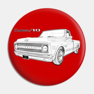 1964 Chevrolet C10 Pickup Truck Pins and Buttons for Sale | TeePublic