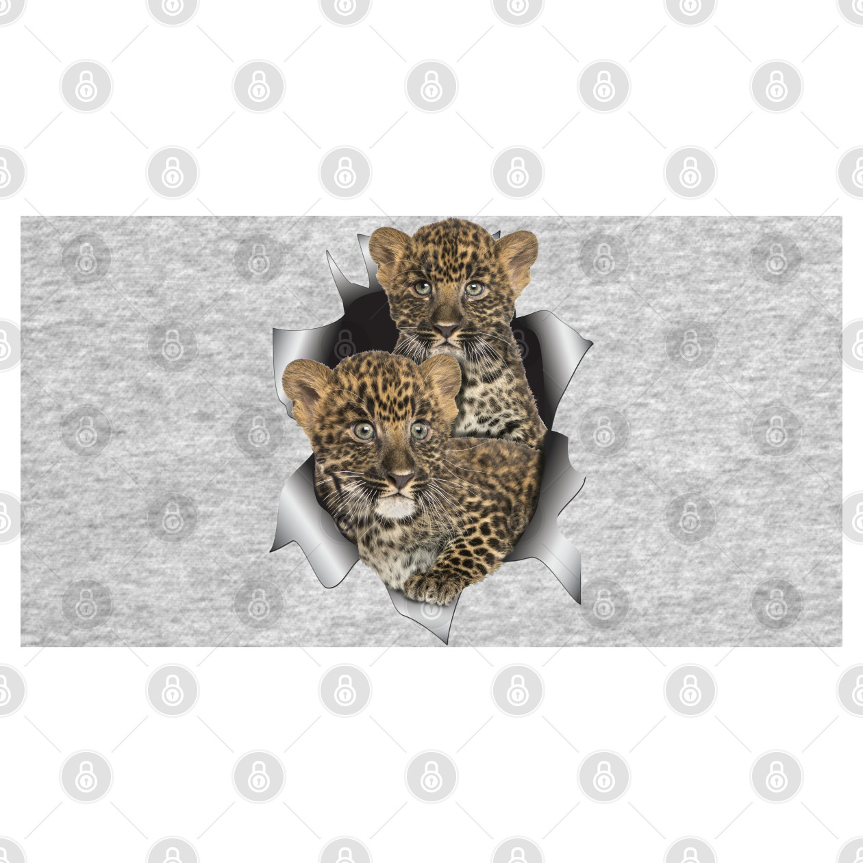 Leopards cubs popping out of a shirt - Africa Safari Wildlife Art ...