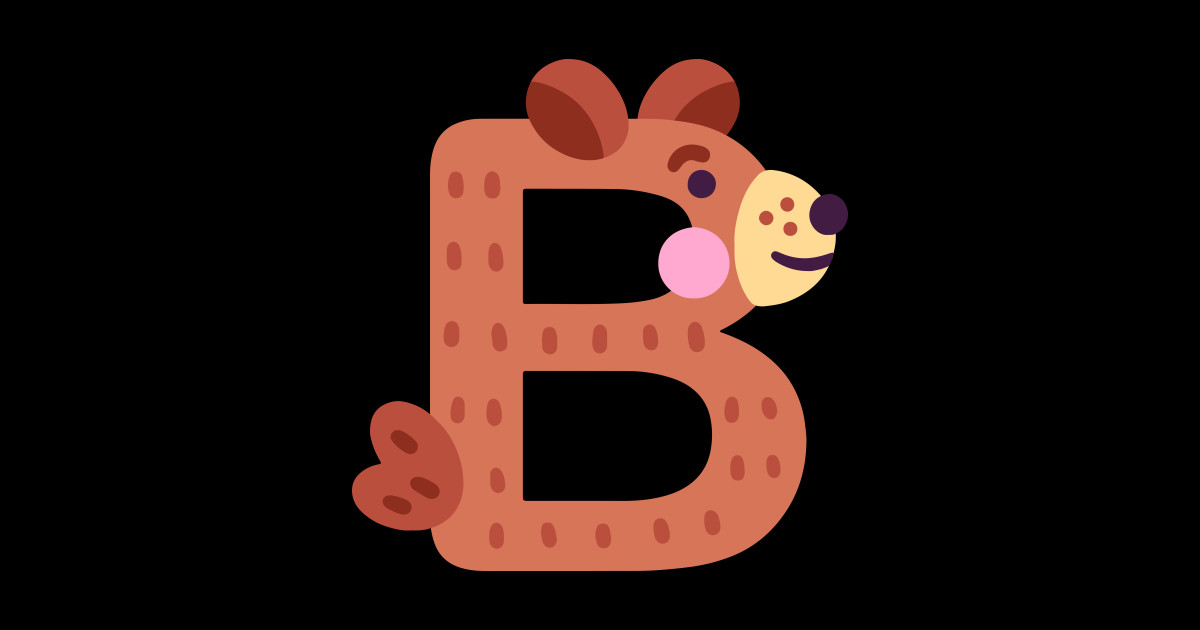 Letter B animal alphabet back to school - Letter B - Sticker | TeePublic
