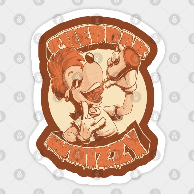 Cheddar Whizzy - Funny Animated Character - 90s Movie - Sticker | TeePublic