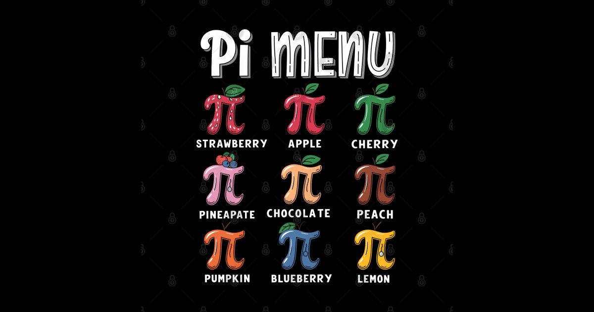 Pi Menu Funny Pi 3.14 Math Teacher Pie Menu Mathematics - Pi Menu ...