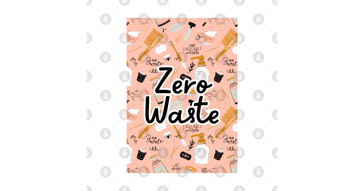 Zero Waste Earth Day in Peach - Eco Friendly - T-Shirt | TeePublic