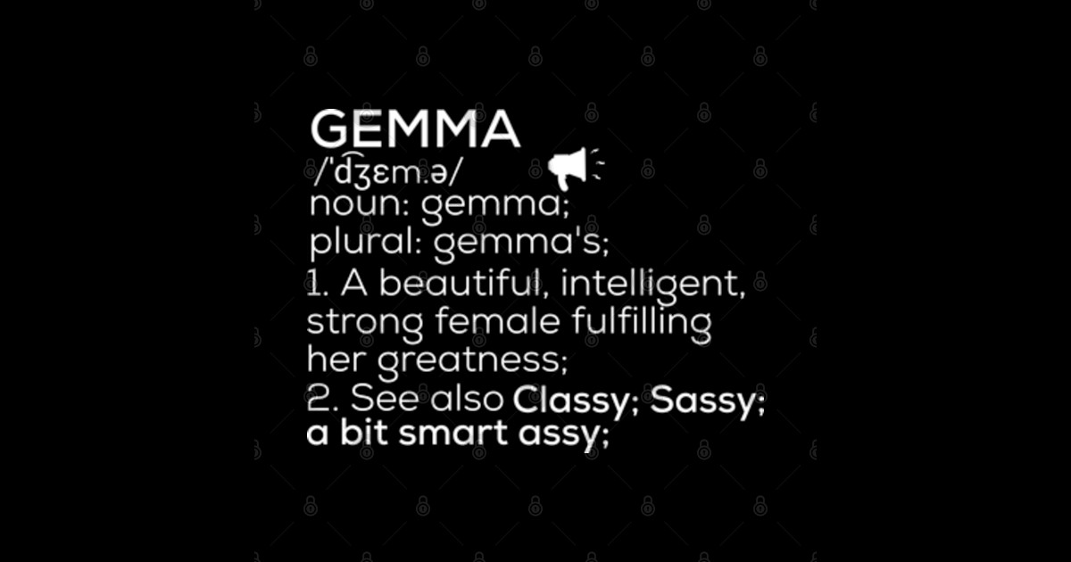 Gemma Name Gemma Definition Gemma Female Name Gemma Meaning Gemma Sticker Teepublic