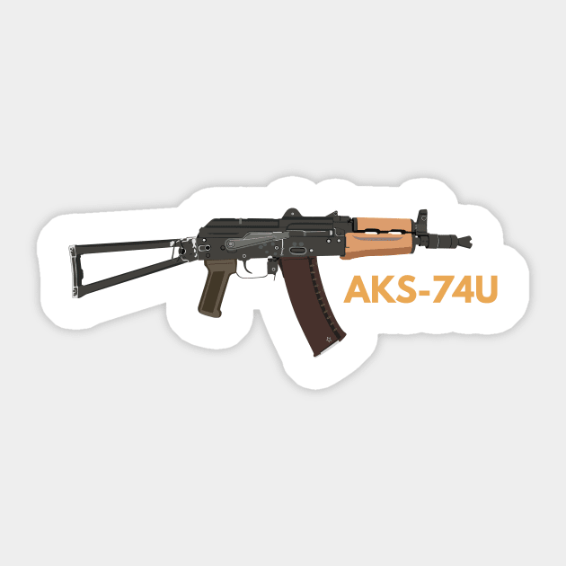 AKS-74U Shortened Assault Rifle - Kalashnikov - Sticker | TeePublic