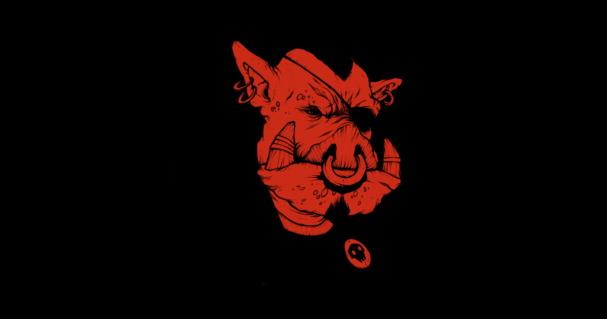 Badass boar - Punk - Sticker | TeePublic