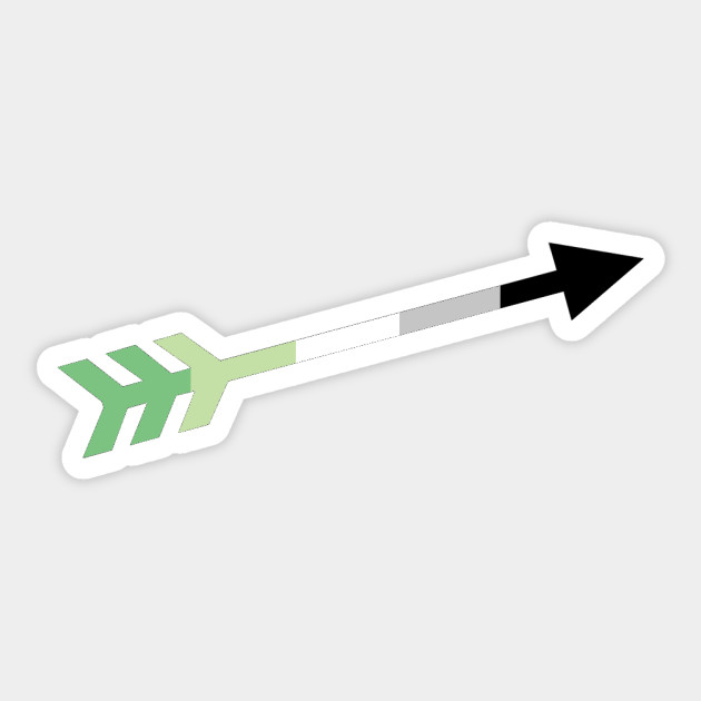 Aro Arrow - Aromantic Pride - Sticker | TeePublic