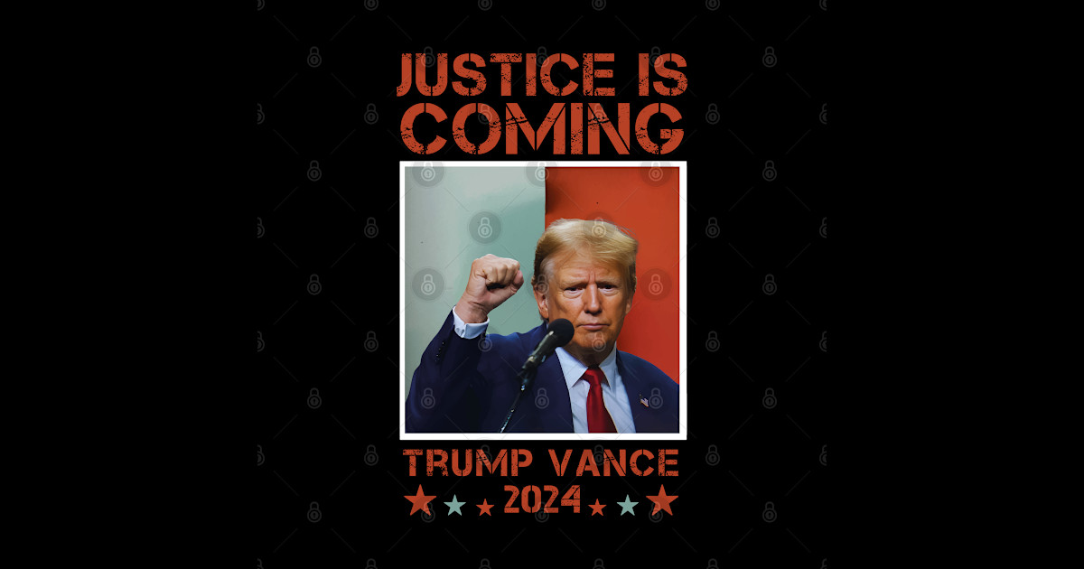 Trump-Vance-Justice-is-Coming - Trump Vance Justice Is Coming - Sticker ...