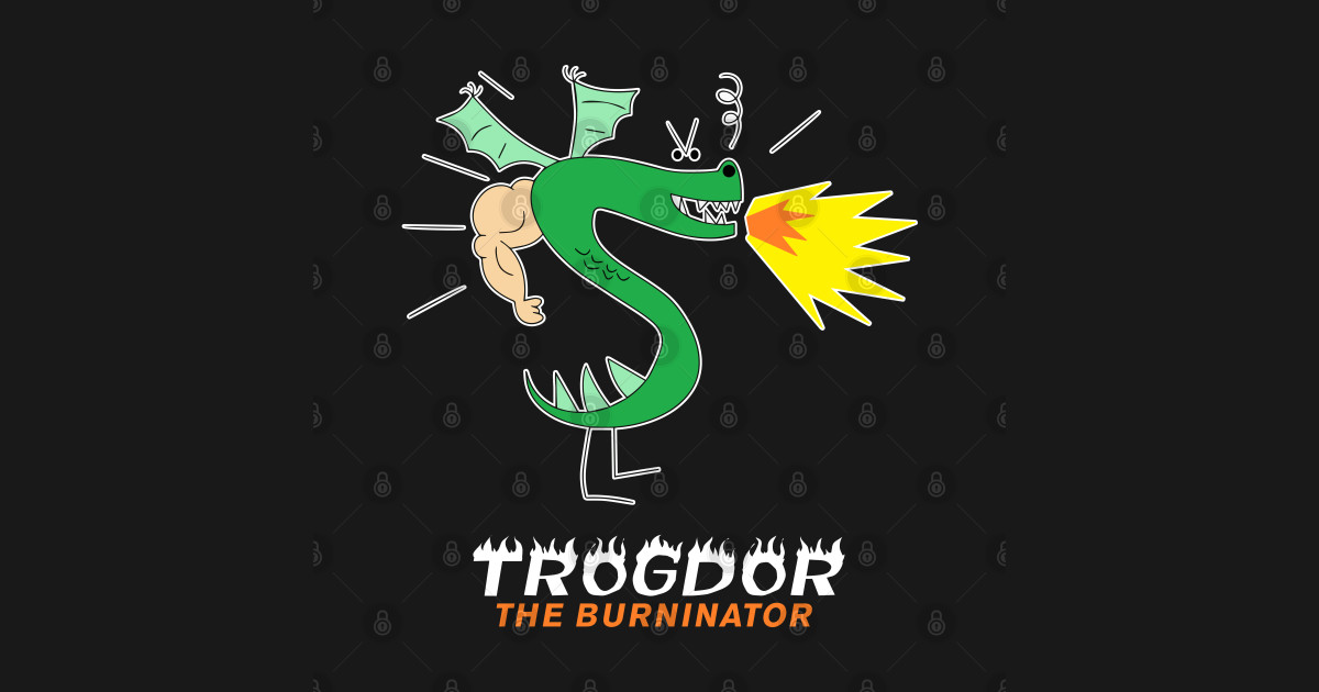Trogdor the Burninator Dragon - dark edition - Trogdor - T-Shirt ...