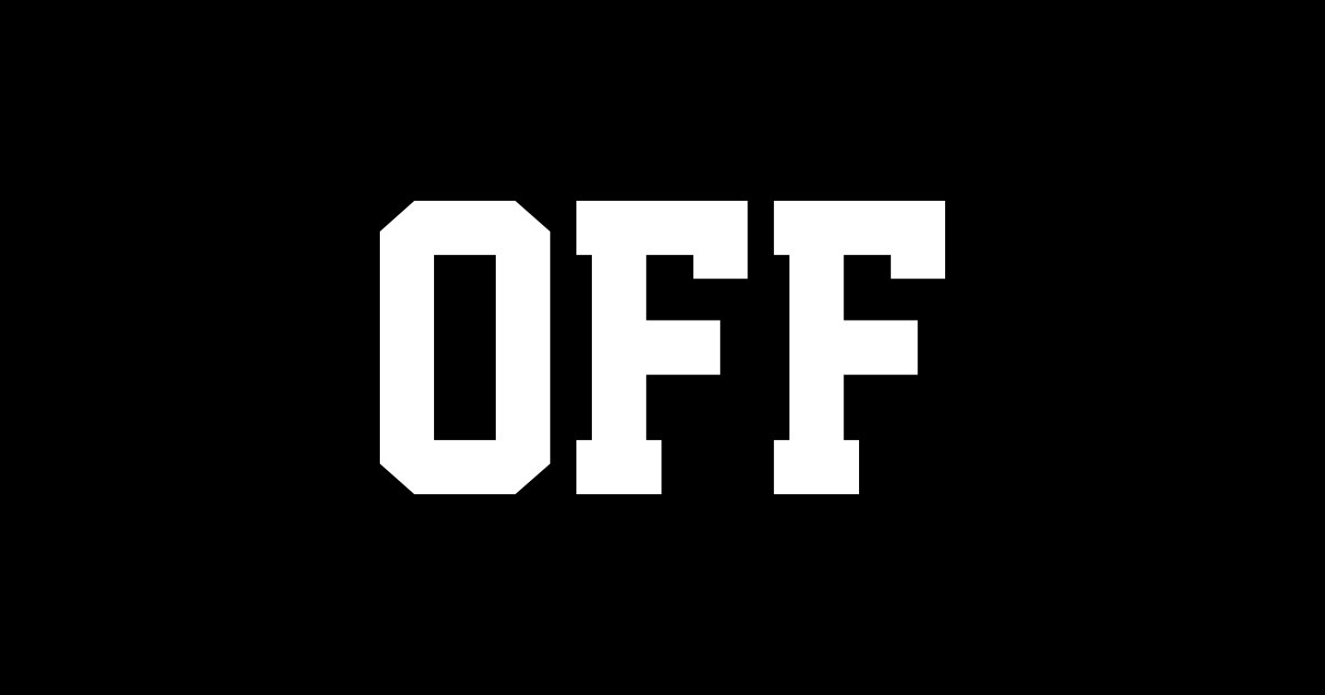 off bold logo design - Off - Sticker | TeePublic