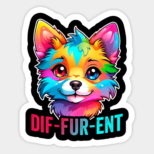 Furry Fandom Cute Fursona Anthro Art - Furry Fandom - Sticker | TeePublic