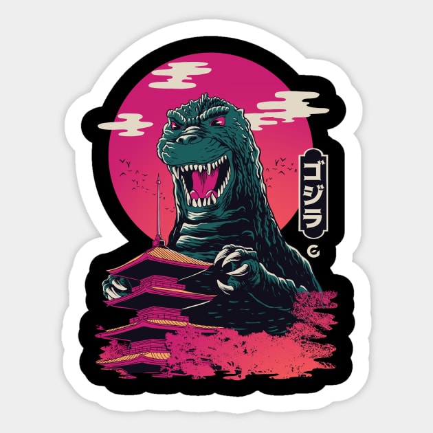 Godzilla first appearance - Godzilla - Sticker | TeePublic