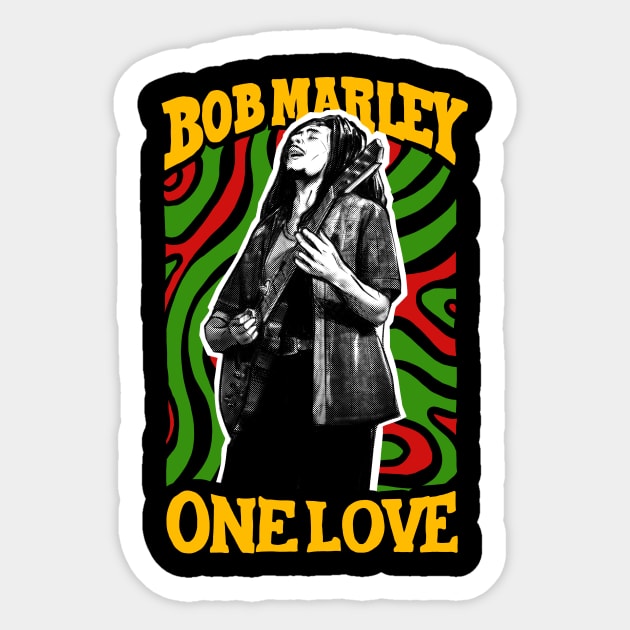 BOB MARLEY | REGGAE | 80 YEARS ANNIVERSARY - Bob Marley Art - Sticker ...