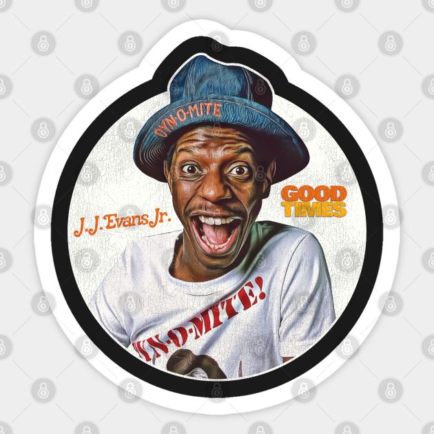 JJ Evans Jr Good Times 70s Sitcom - Kid Dynomite - Sticker | TeePublic
