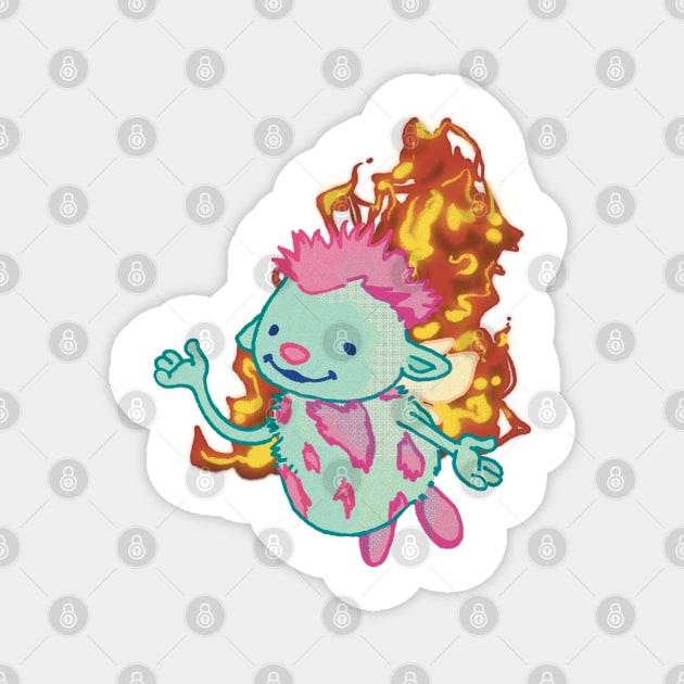 Fire Bibble - Meme - Magnet | TeePublic