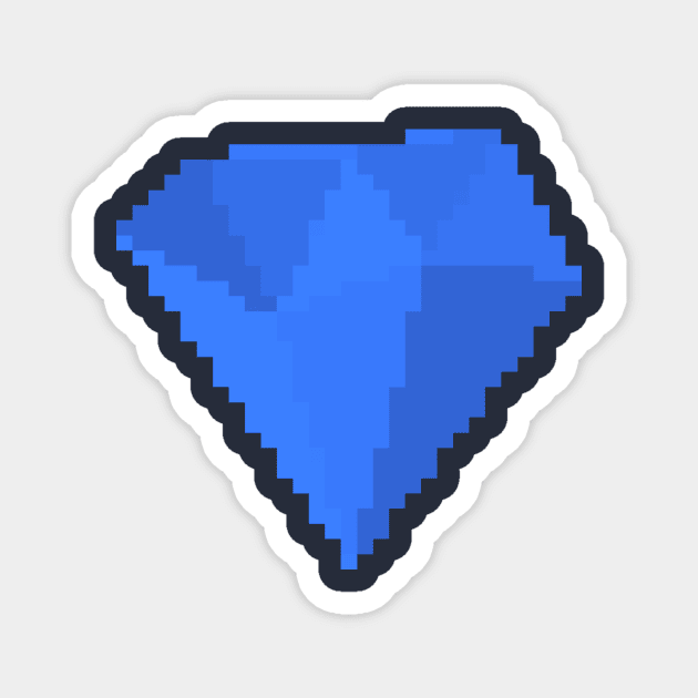 Sapphire Gem Pixel Art - 16bit - Magnet | TeePublic