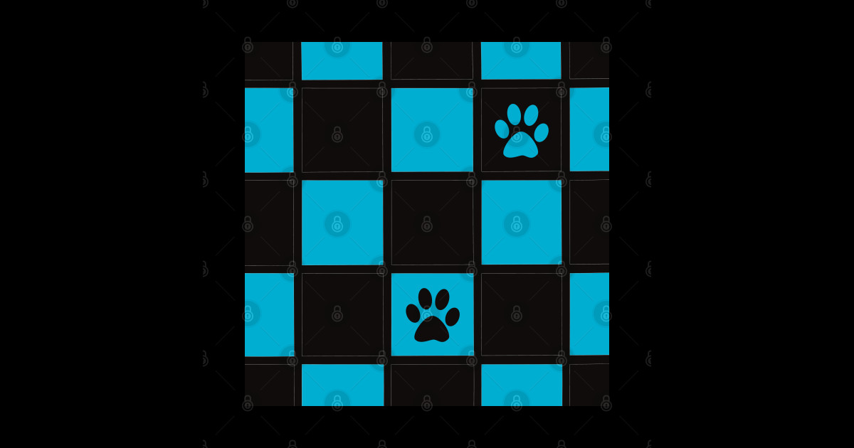 Animal footprint checker - Checkerboard - Sticker | TeePublic