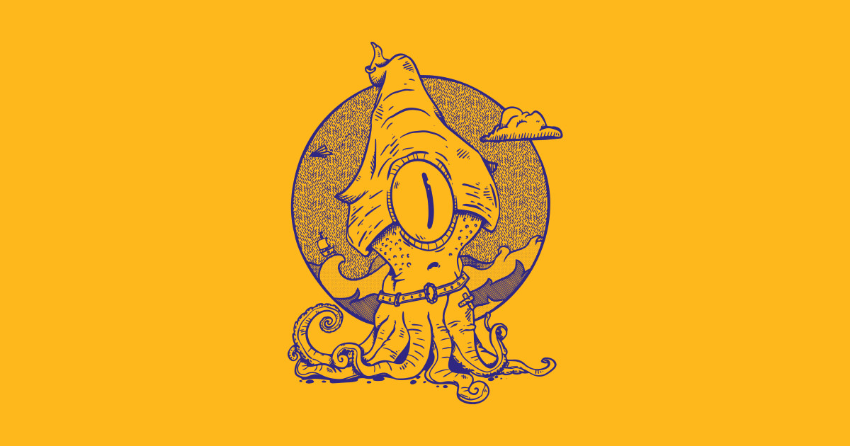 confused octopus lines - Octopus - T-Shirt | TeePublic