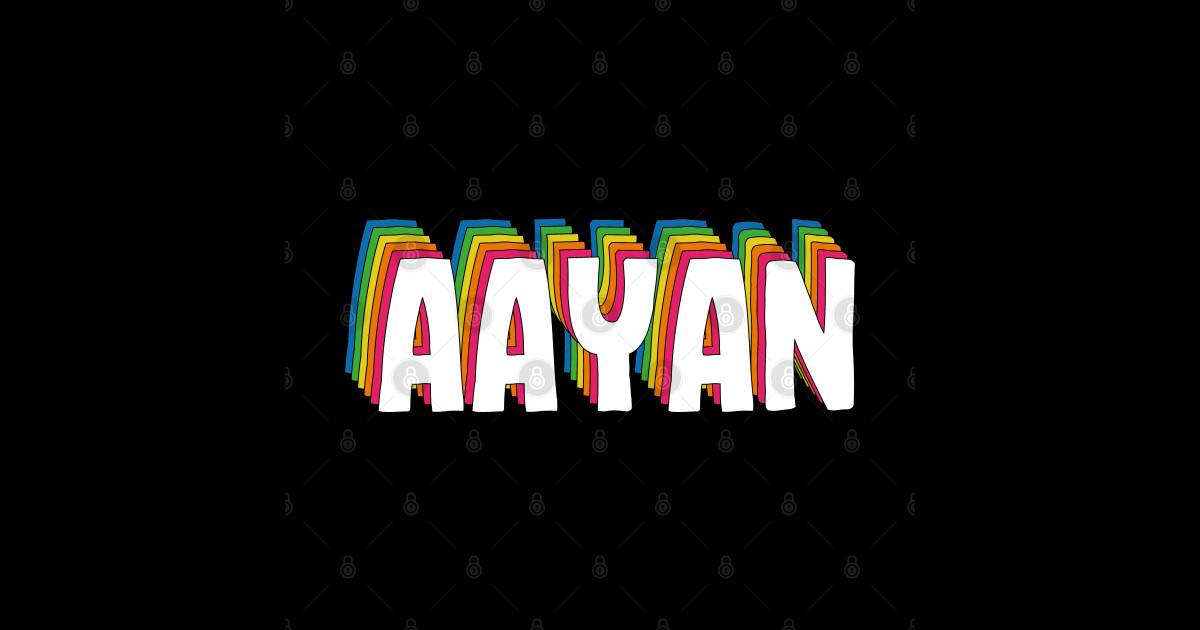 Aayan Name Rainbow Retro - Aayan - Sticker | TeePublic