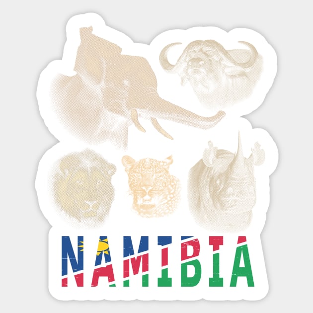 Namibia Big Five Africa Safari - Namibia - Sticker | TeePublic