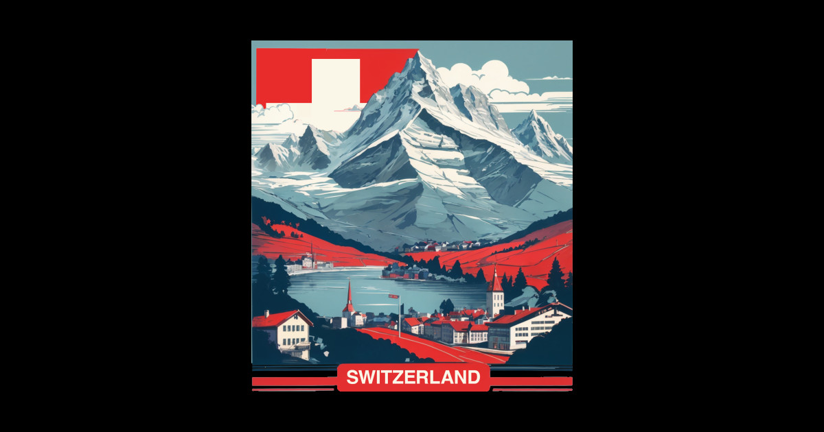 Vintage Travel Switzerland Design - Switzerland - Posters and Art ...