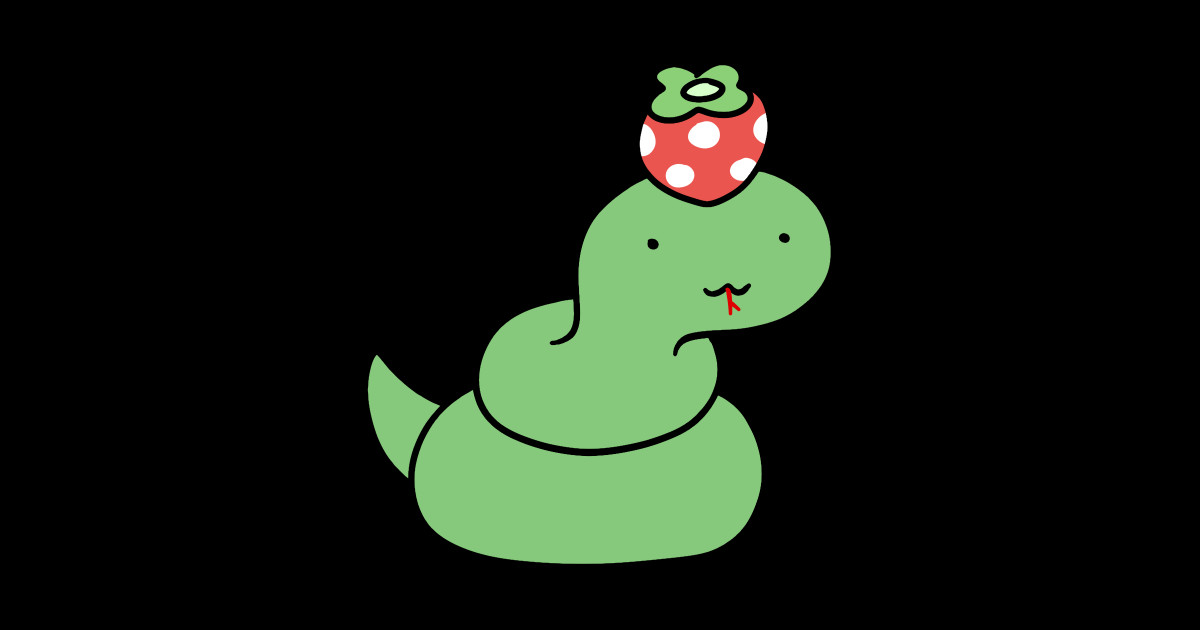 Strawberry Snake - Snake - Sticker | TeePublic