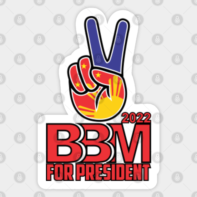 BBM FOR PRESIDENT Peace Sign - Bbm For President - Sticker | TeePublic