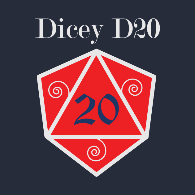 Dicey D20 Logo - Dungeons And Dragons - T-Shirt | TeePublic
