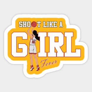 Caitlin Clark Shoot Like A Girl Stickers for Sale | TeePublic
