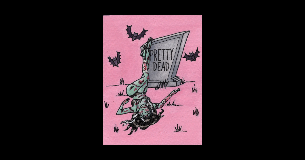 Pretty Dead - Zombie Girl - Sticker | TeePublic