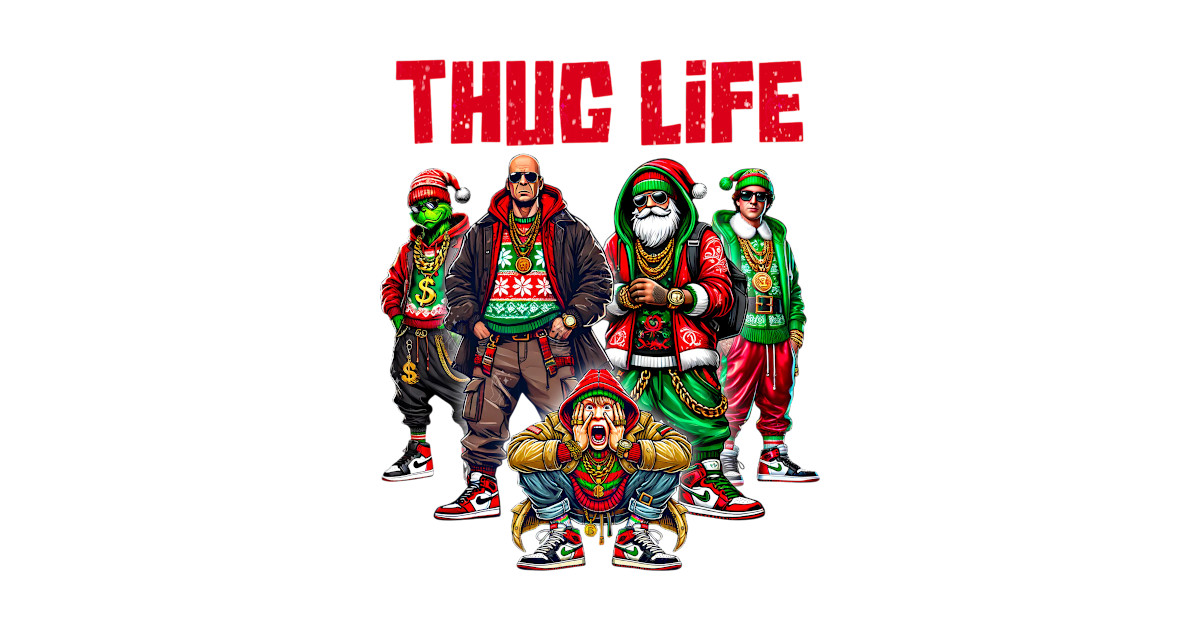 Cartoon Christmas Thug Life, Movie Character, Thug Life Xmas, Thug Life ...