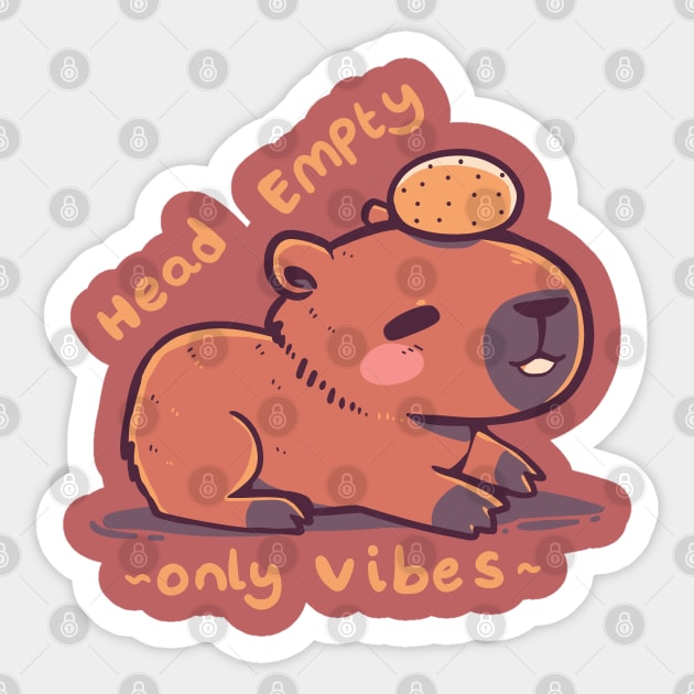 Head Empty Capybara - Head Empty - Sticker | TeePublic