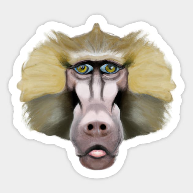 baboon drawing cute