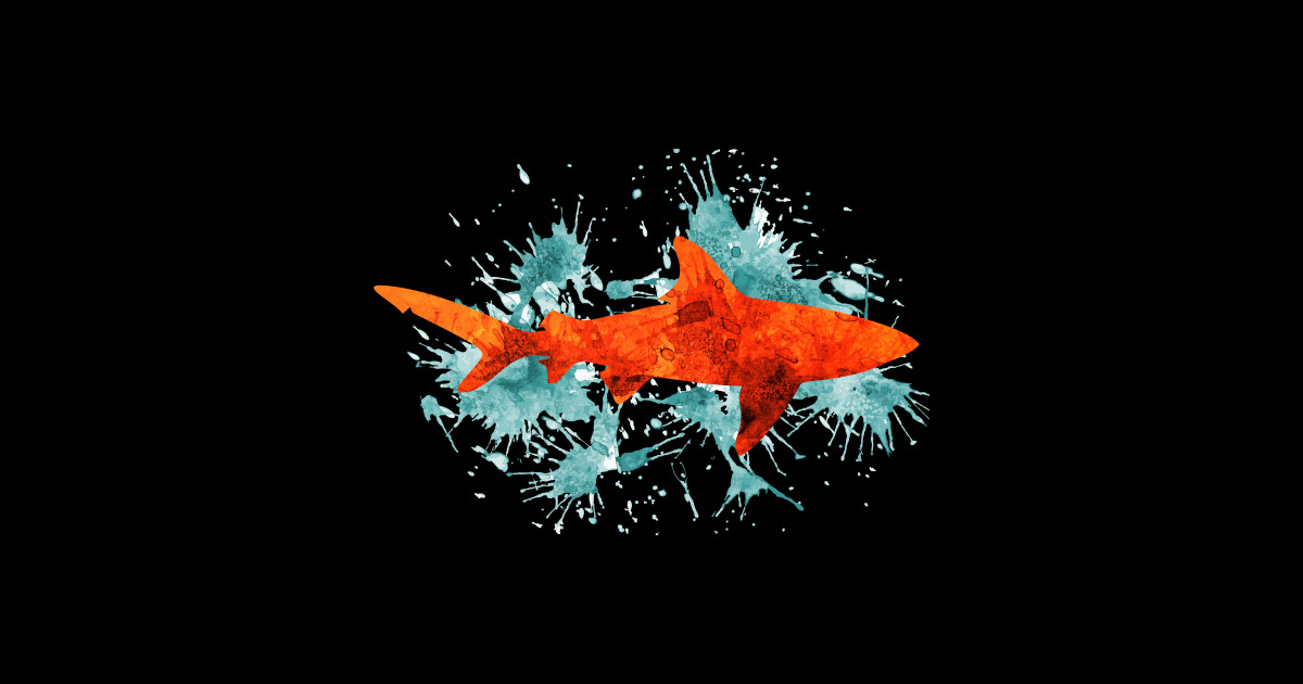 Shark Splash - Shark - Posters and Art Prints | TeePublic