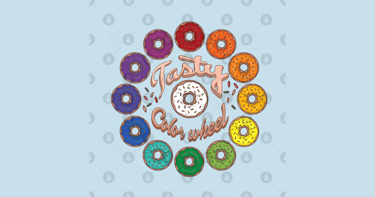 Tasty Color Wheel - Donuts - T-Shirt | TeePublic