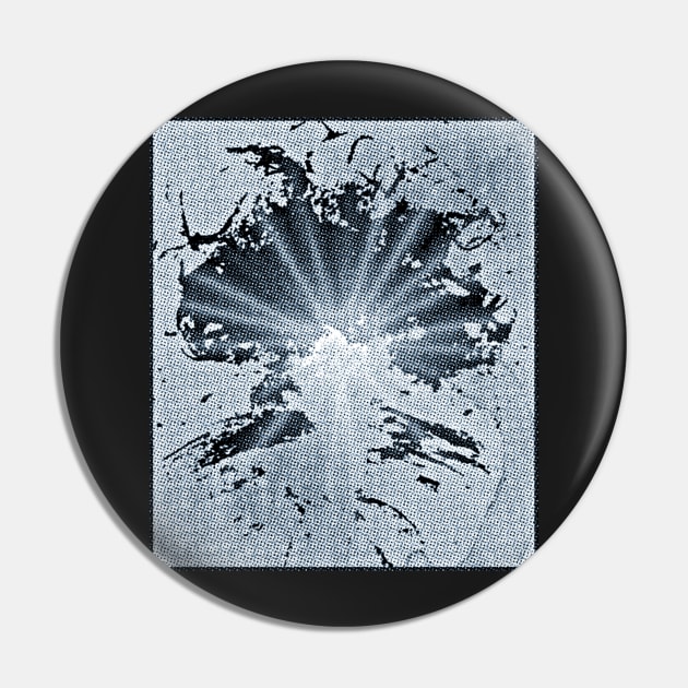 Textured Tree In Blue- The Tree Of Light. - Tree - Pin | TeePublic